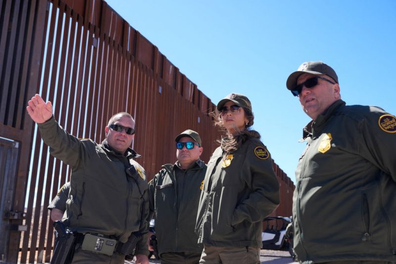 DHS Secretary Noem Announces 7-Mile Arizona Border Wall Construction ...