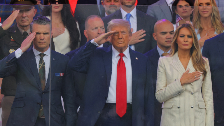 Trump was presented with a flag during the Army’s 250th birthday ...