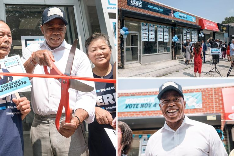 Mayor Eric Adams opens new campaign office in Brooklyn as he ...