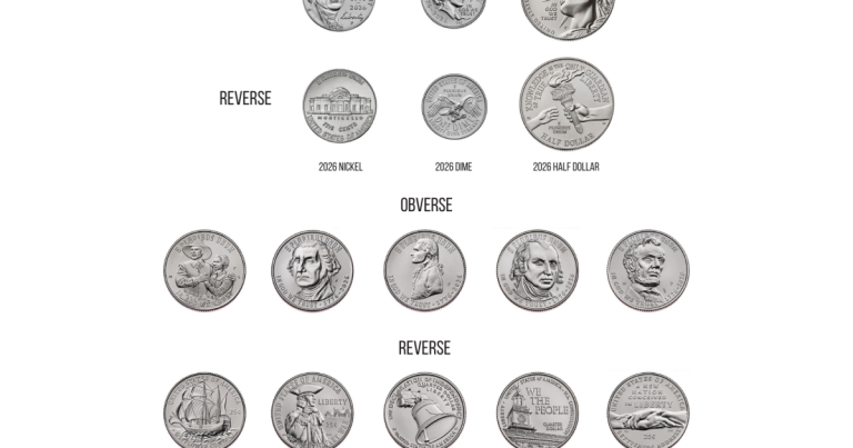 Discover the new coins introduced by the US Mint for next year’s 250th ...