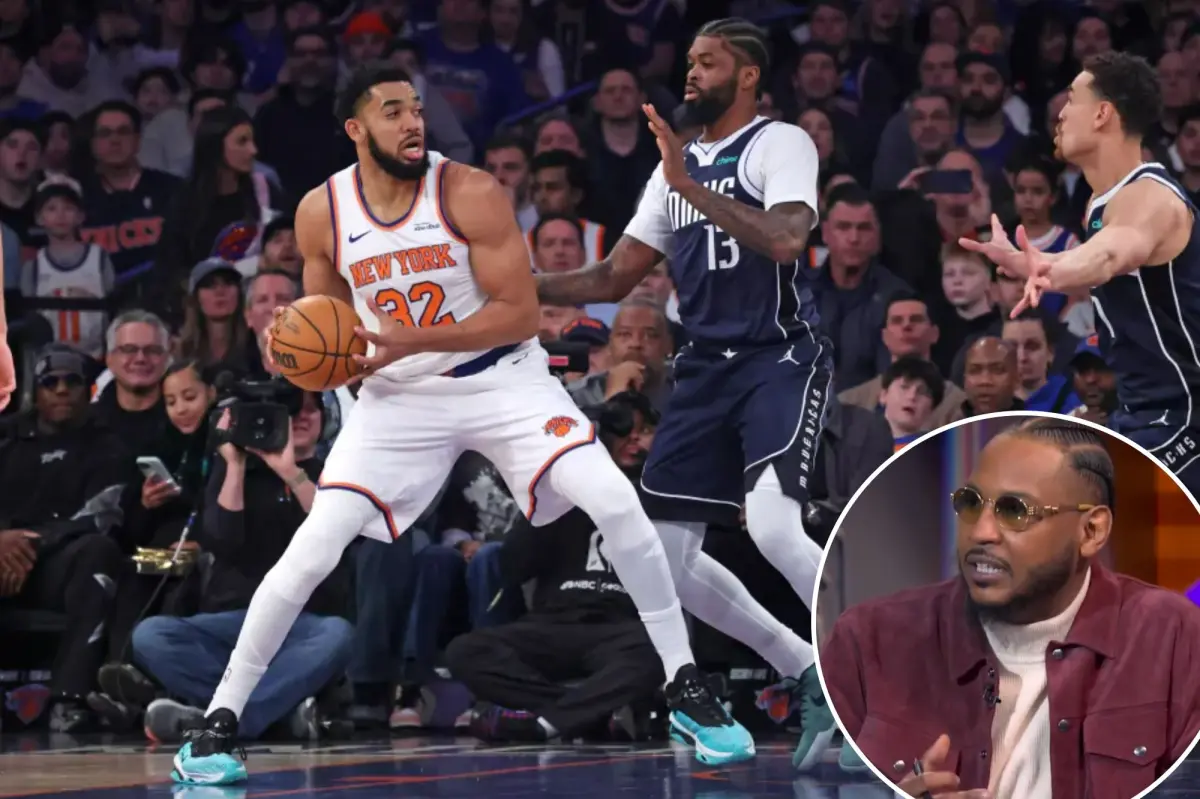 Carmelo Anthony examined the issues affecting Karl-Anthony Towns' performance with the Knicks ...