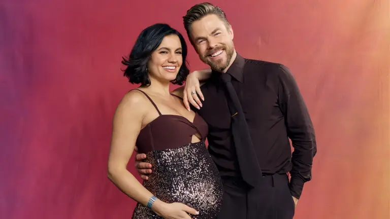 Hayley Erbert and Derek Hough celebrate the arrival of their baby, two ...