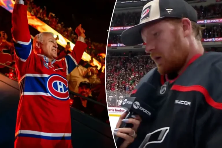 Frederik Andersen struggles to hold back tears following the passing of ...